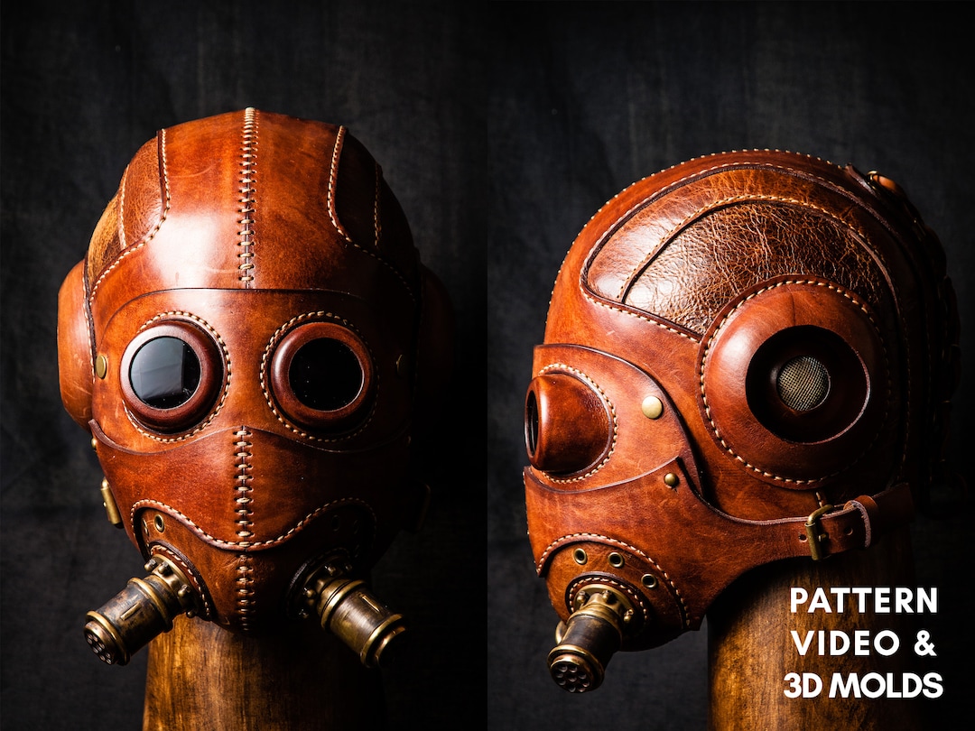 Dust Angel Leather Mask PDF Pattern With 3D Printed Molds, STL Files ...