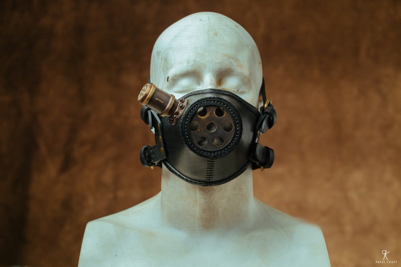 Steampunk Mask Leather Respirator Motorcycle Gas Mask - Etsy