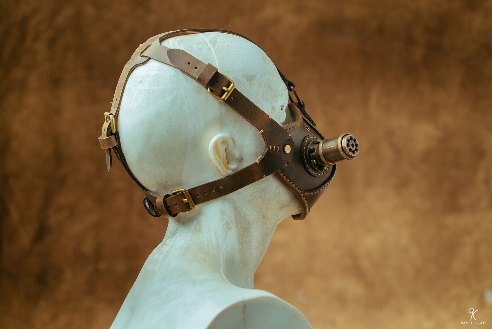 Steampunk Leather Mask, Leather Gas Mask, Leather Respirator, Leather ...