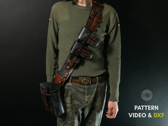 Steampunk Leather Bandolier Chest Belt PDF Pattern DIY - Etsy