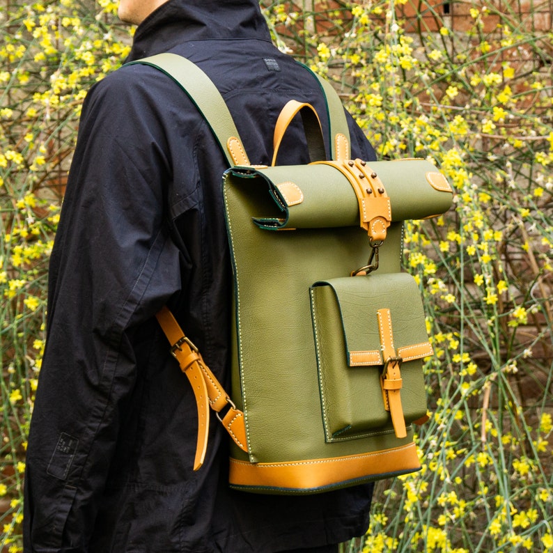 PDF Pattern Hansen Roll Top Backpack, Leather Rucksack, PDF Pattern and ...