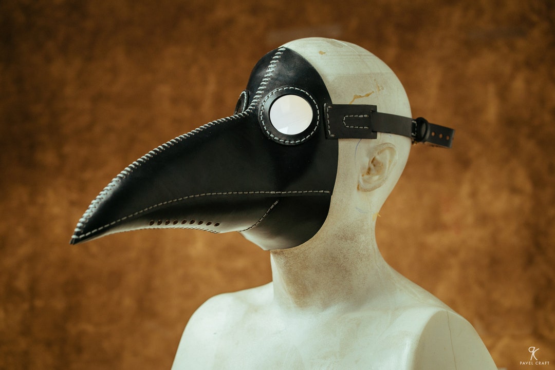 Plague Doctor Mask, Halloween Mask, Leather Steampunk Mask, Cosplay ...