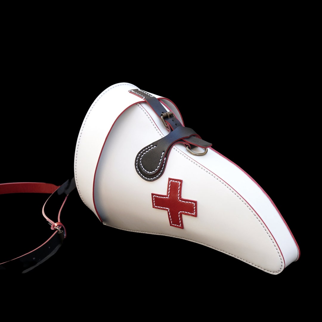 Nurse Plague Doctor Mask Pouch, Case, Bag, Box, Vegetable Tanned ...
