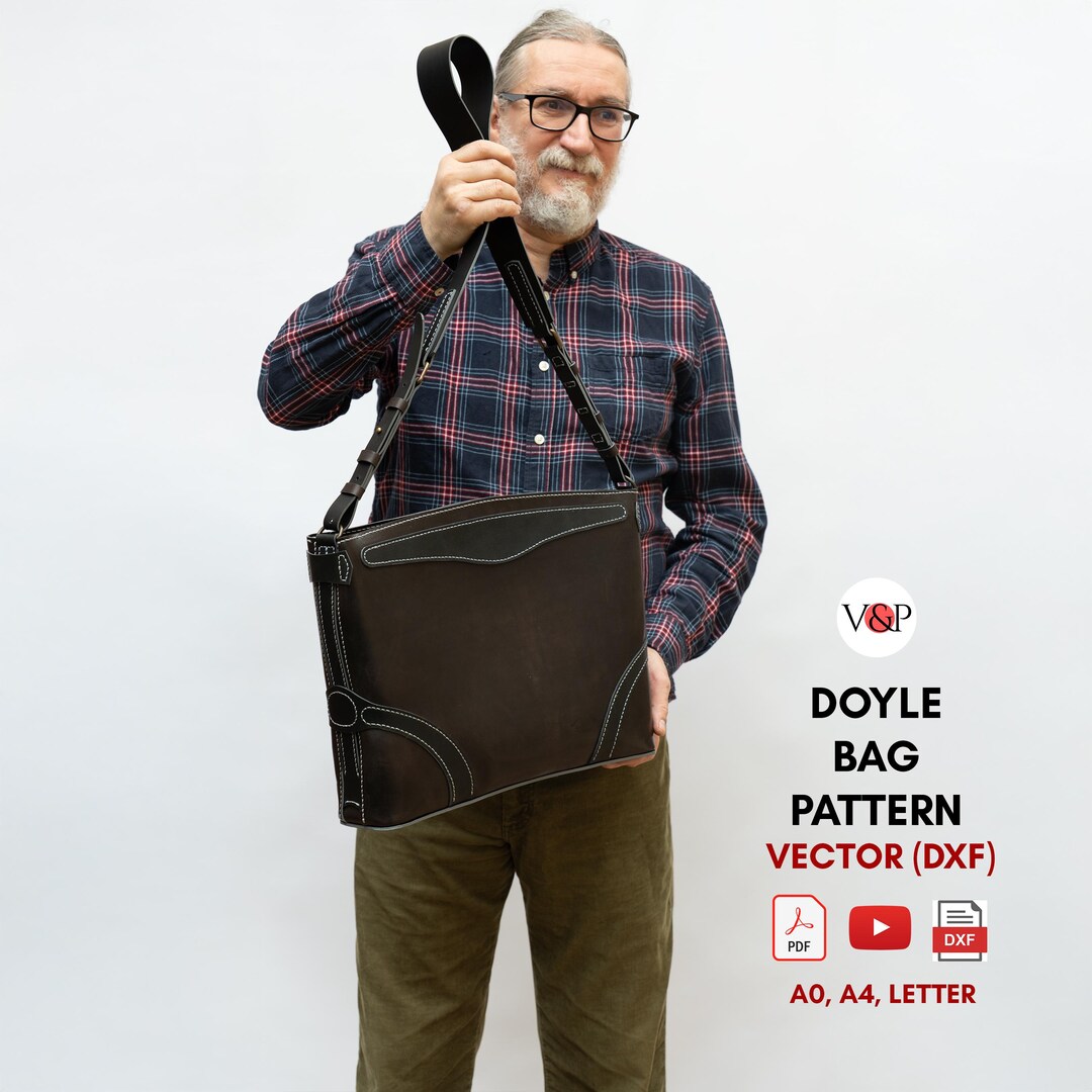 PDF Pattern, DXF for Doyle Shoulder Bag, DIY Gift, Leather Pattern ...