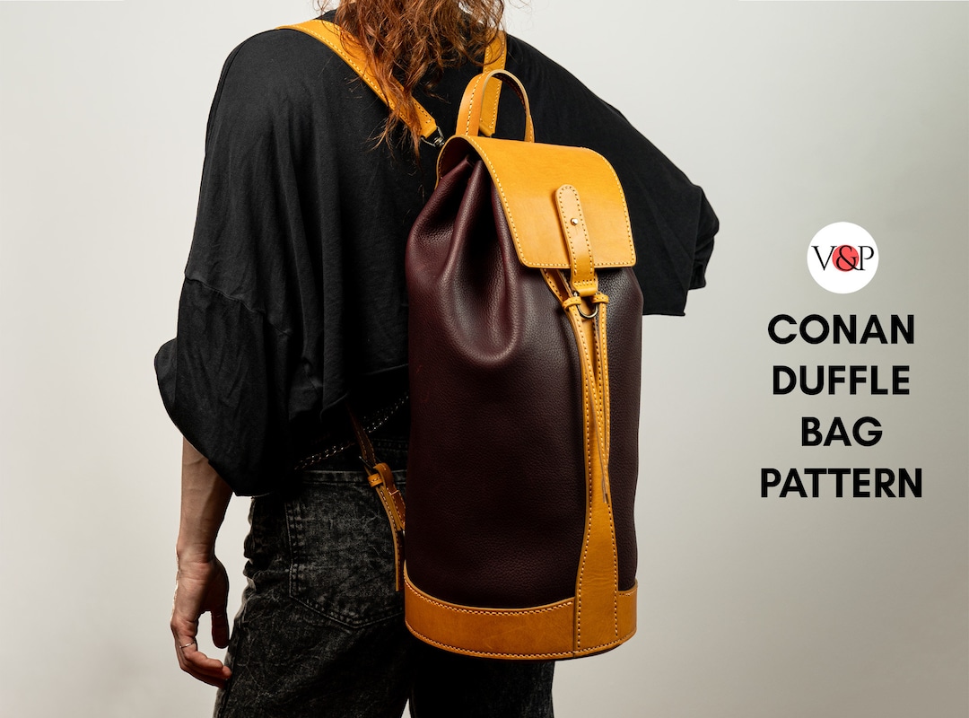 PDF Pattern for Conan Duffle Bag, DIY Gift, Leather Pattern, Video ...