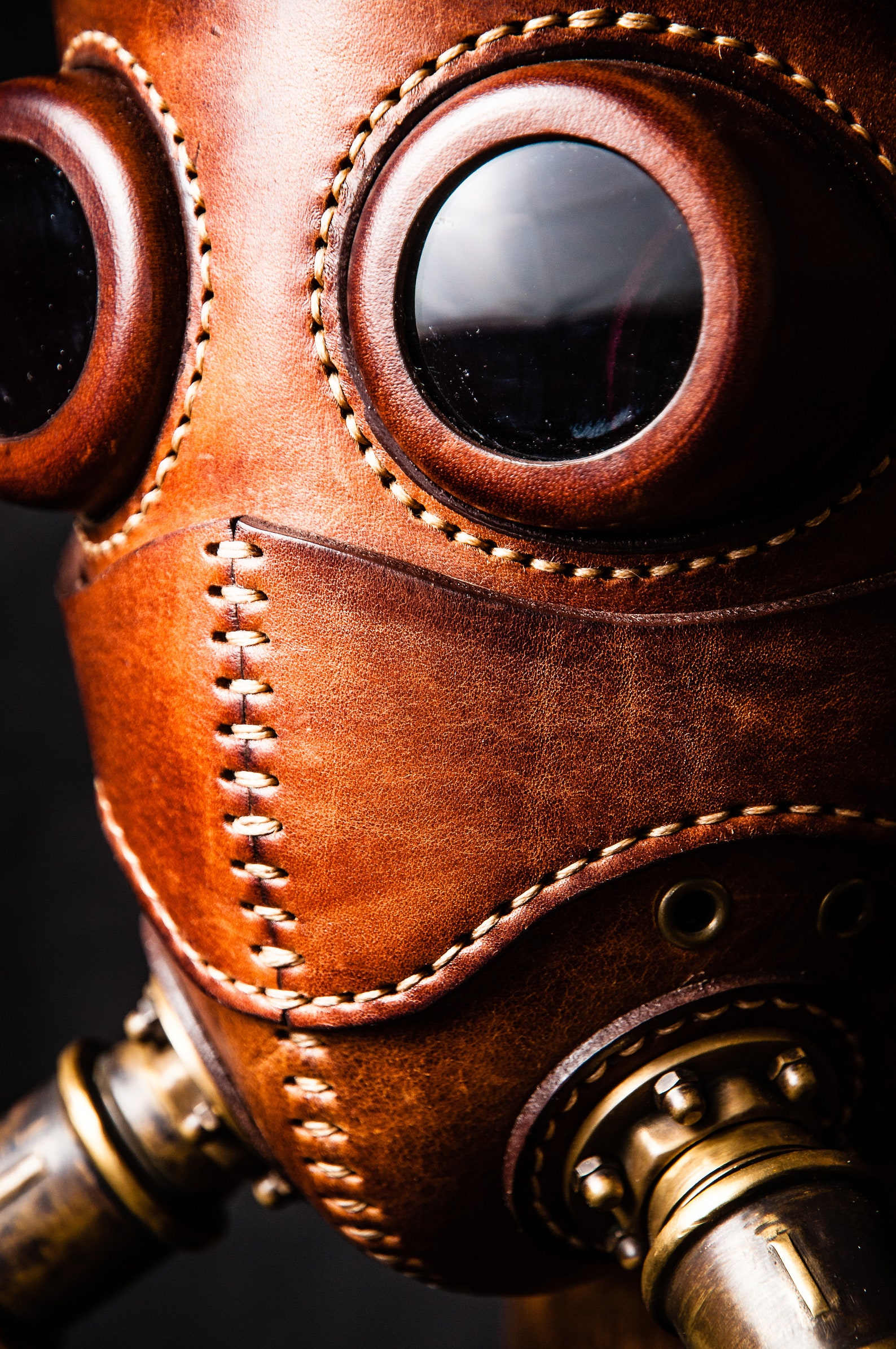 Dust Angel Skull Helmet Steampunk Industrial, Leather Helmet and Mask ...