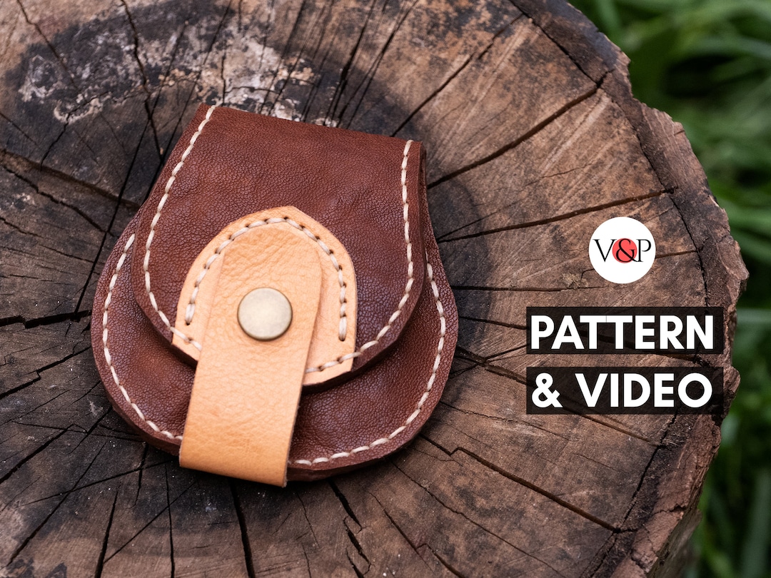 Coin Pouch PDF Pattern and Video Tutorial, Coin Purse, Round Coin Pouch ...