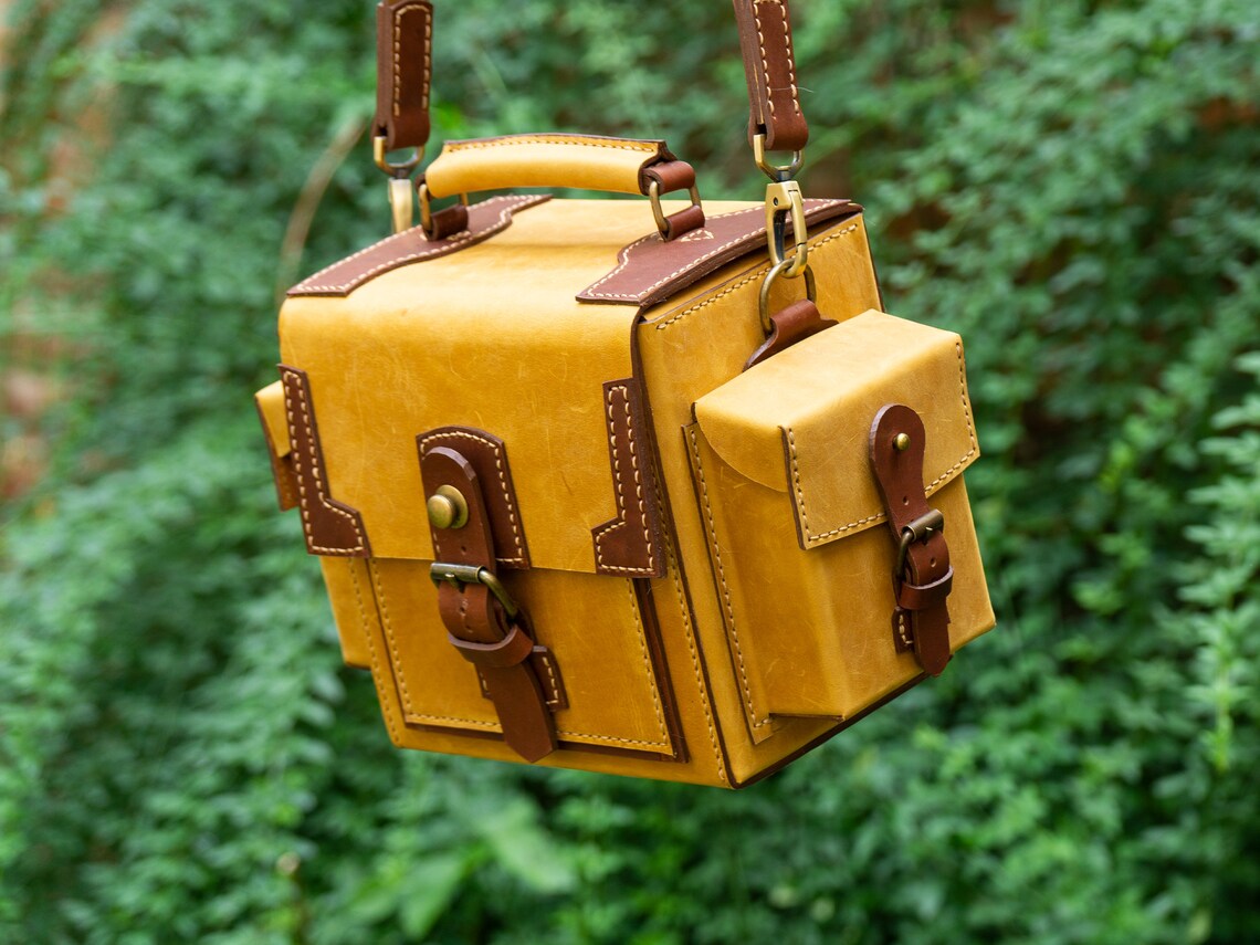 The CUBE Bag Pattern Leather DIY Leather Camera Bag Leather - Etsy