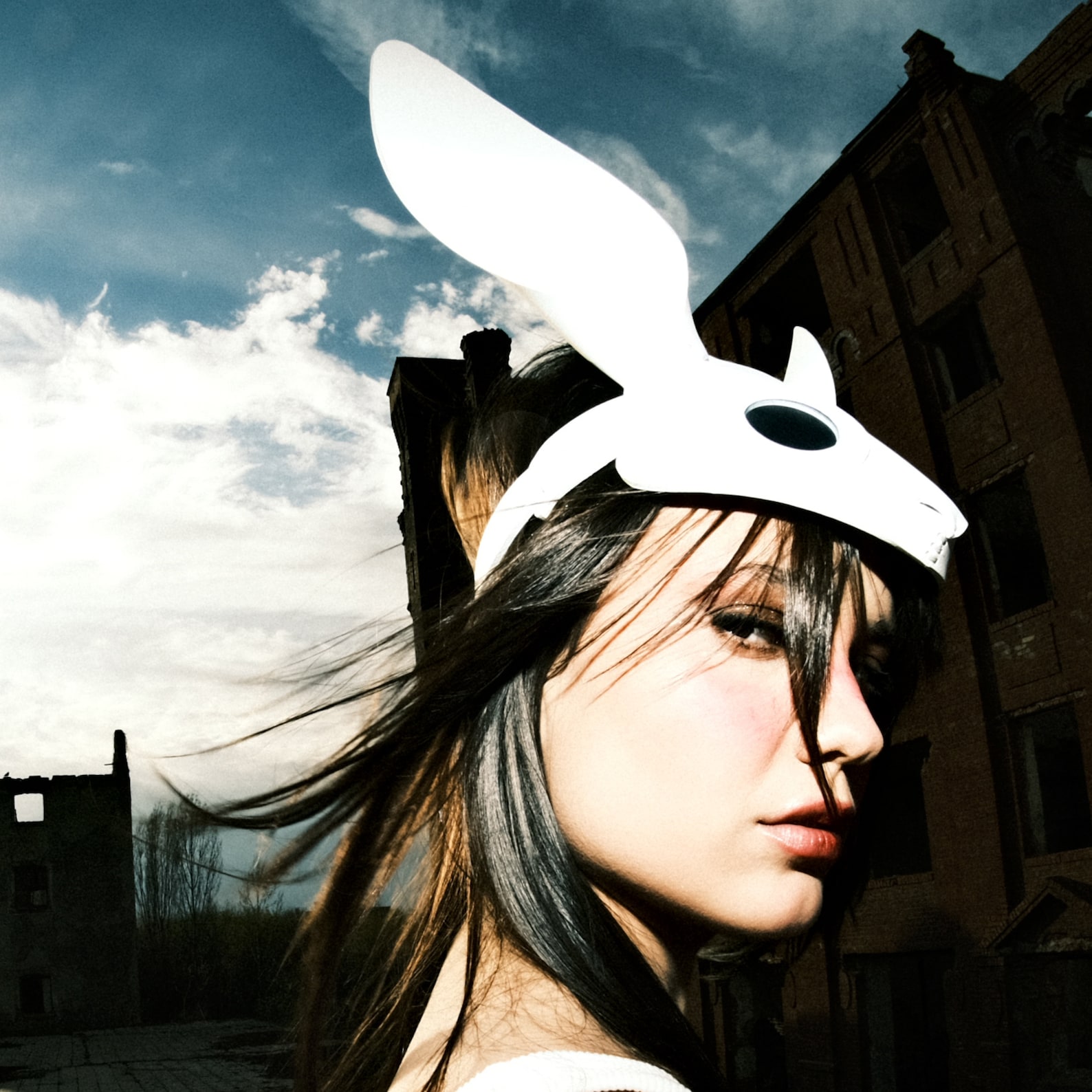 White Bunny Mask Valentine Leather Rabbit Mask - Etsy