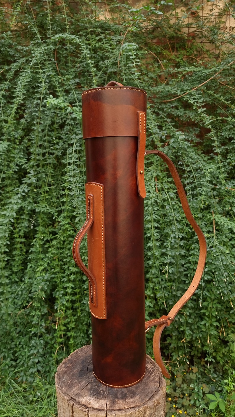 Leather Blueprint Tube PDF Pattern Leather Map Case for - Etsy