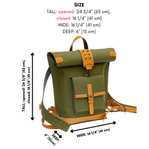 PDF Pattern Hansen Roll Top Backpack, Leather Rucksack, PDF Pattern and ...