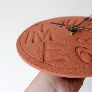Wall Clock, Modern Wall Clock,clay Wall Clock, Leather Wall Clock - Etsy