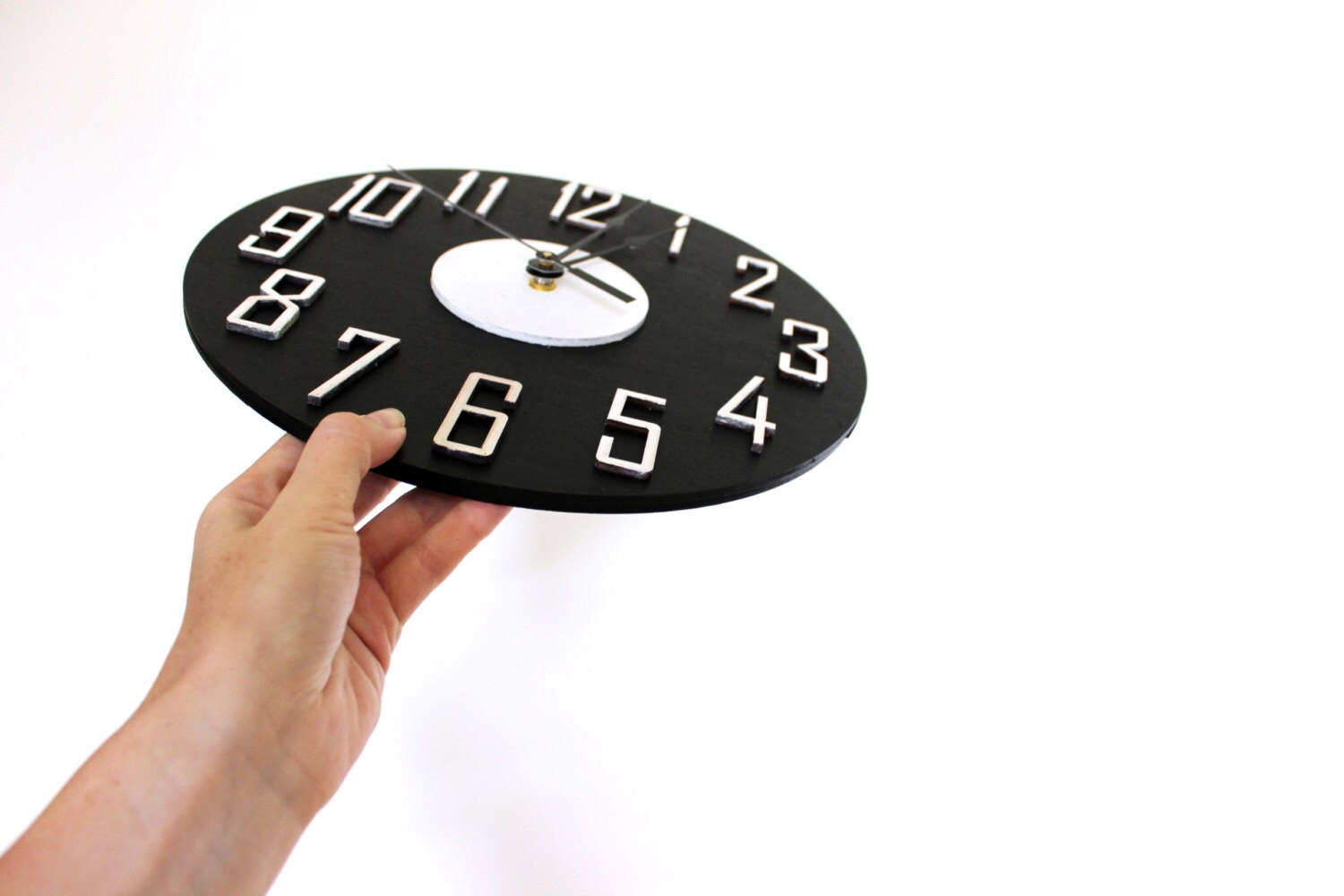 Modern Wall Clock Wall Decor Black White Wall Clock - Etsy