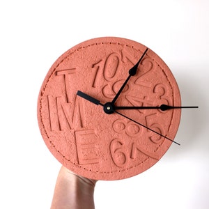 Wall Clock, Modern Wall Clock,clay Wall Clock, Leather Wall Clock - Etsy
