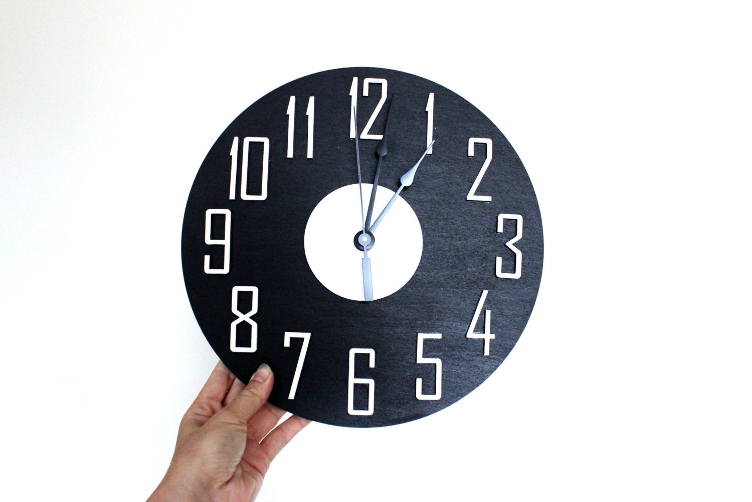 Modern Wall Clock, Wall Decor, Black White Wall Clock - Etsy