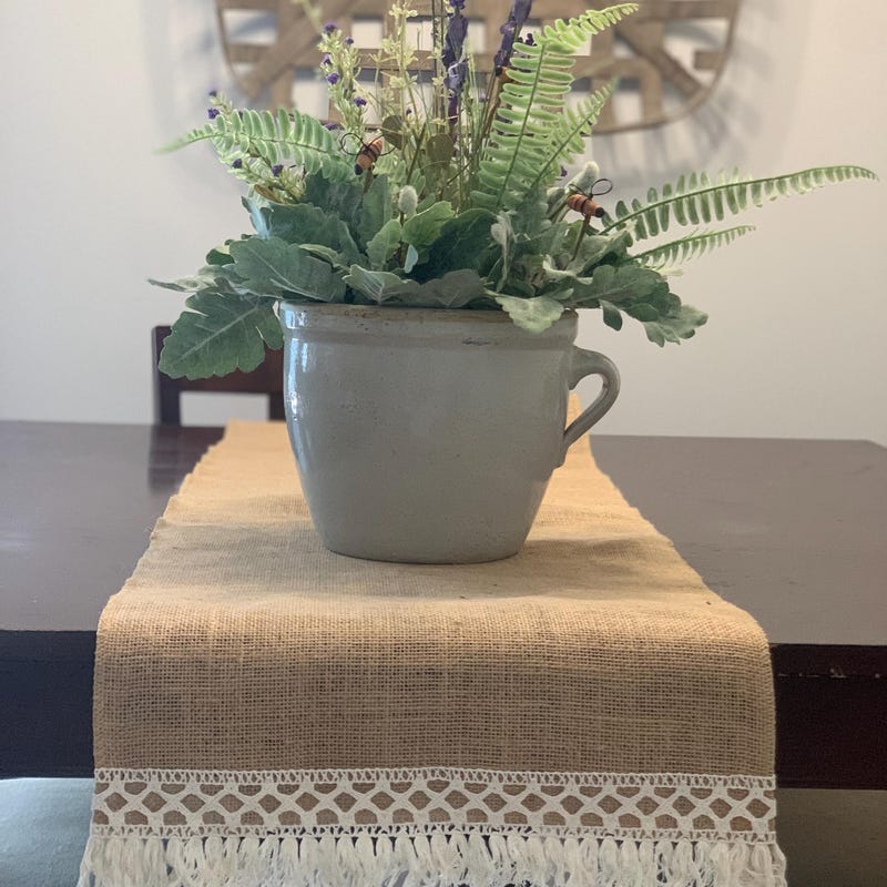 White Table Runner Fringe - Etsy