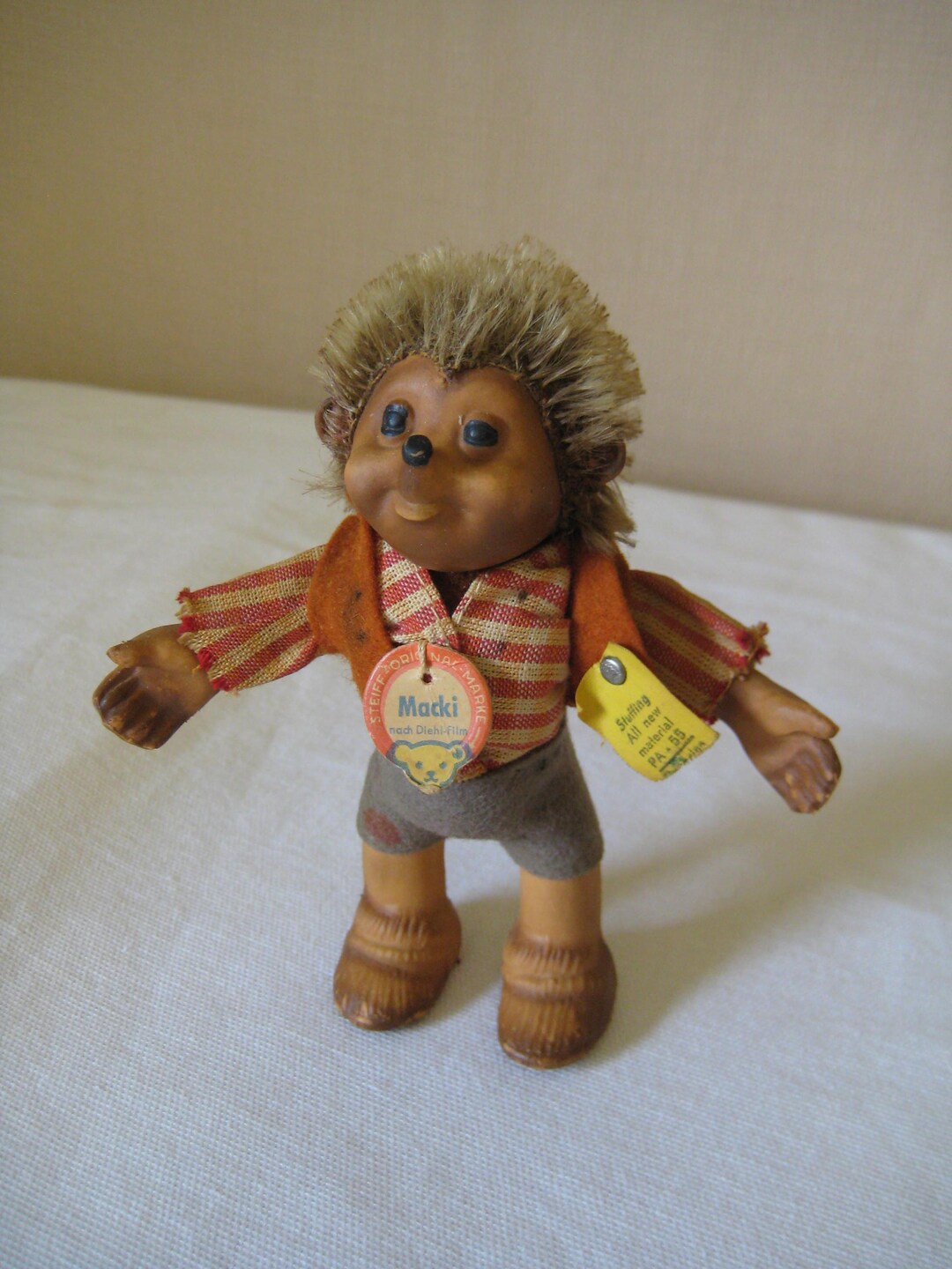Steiff Vintage Macki Hedgehog Doll - EAN 8712,70 - 1959 to 1967 - All ...