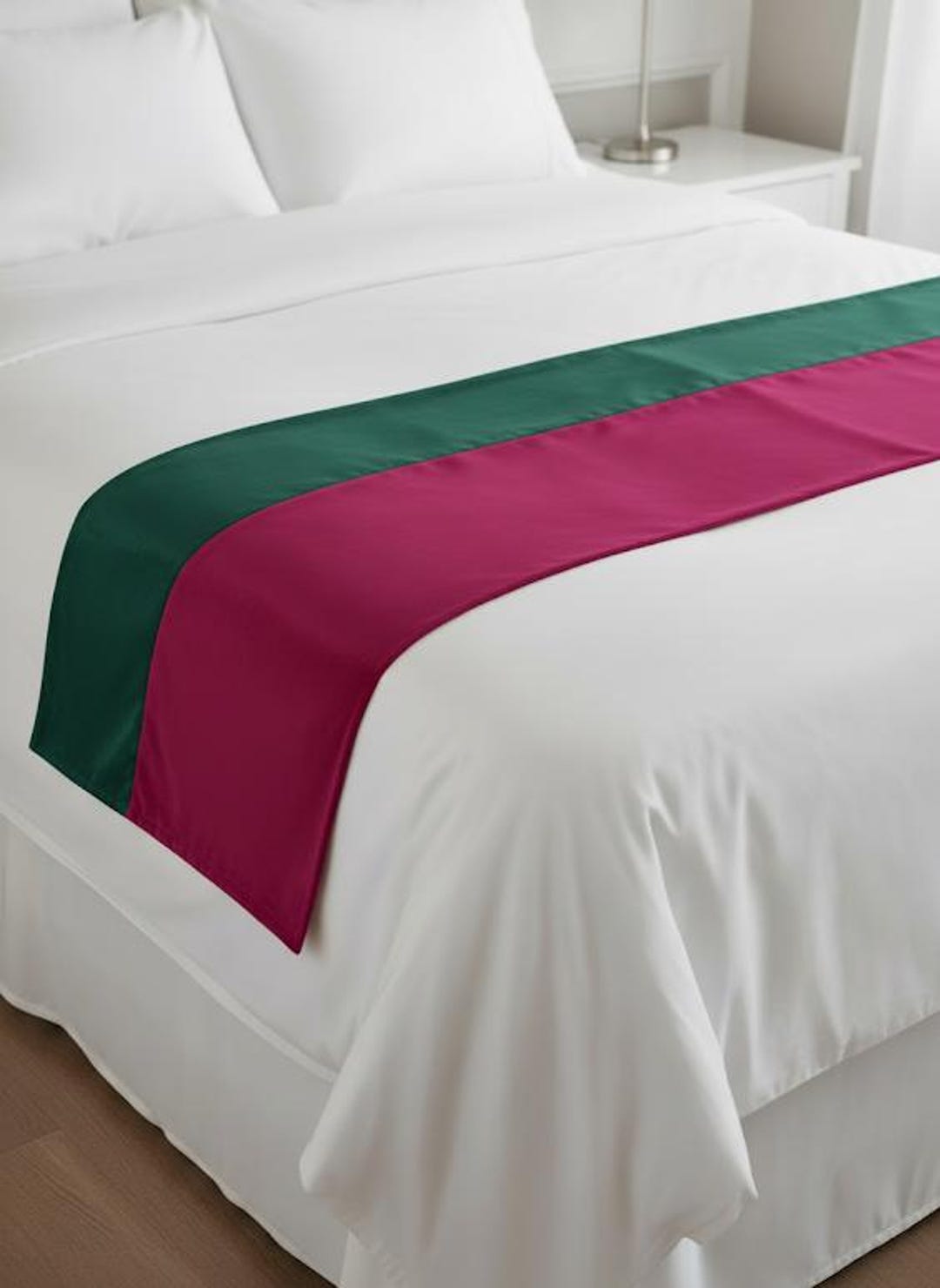 Magenta and Emerald Velvet Bed Runner, Available in 5 Sizes - Etsy