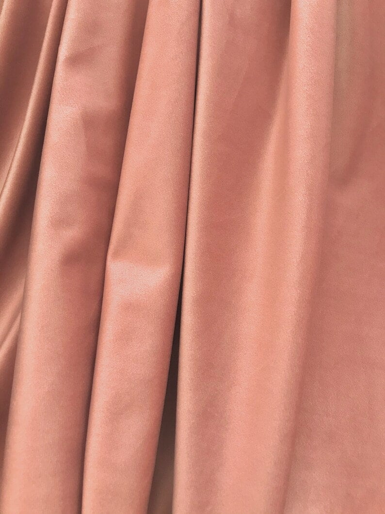 Dusty Rose Velvet Fabric by the Yard Width 57 Dusty | Etsy