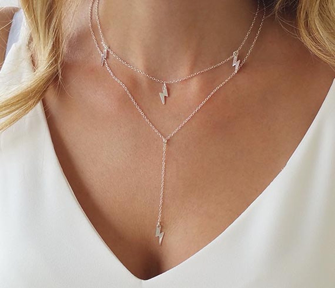 Sterling Silver Layered Necklace, Multi Strand Necklace, Silver ...