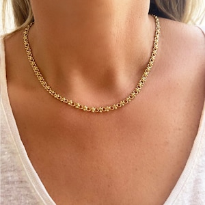 Minimalist Gold Chain Necklace, 14K Gold Filled Stacking Necklace for ...