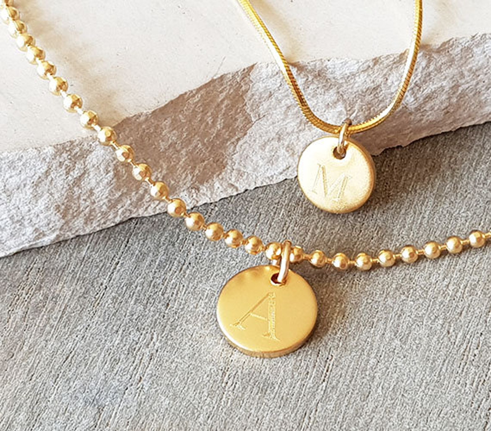 Custom Initial Necklace Gold Layered Necklaces Set Mom Gift - Etsy