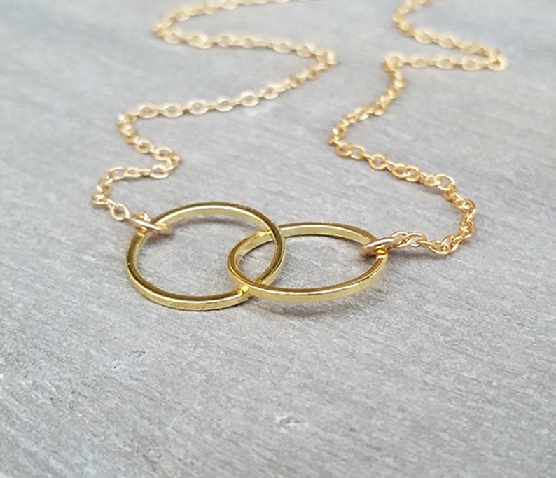 Gold Infinity Necklace Best Friend Necklace Interlocking - Etsy