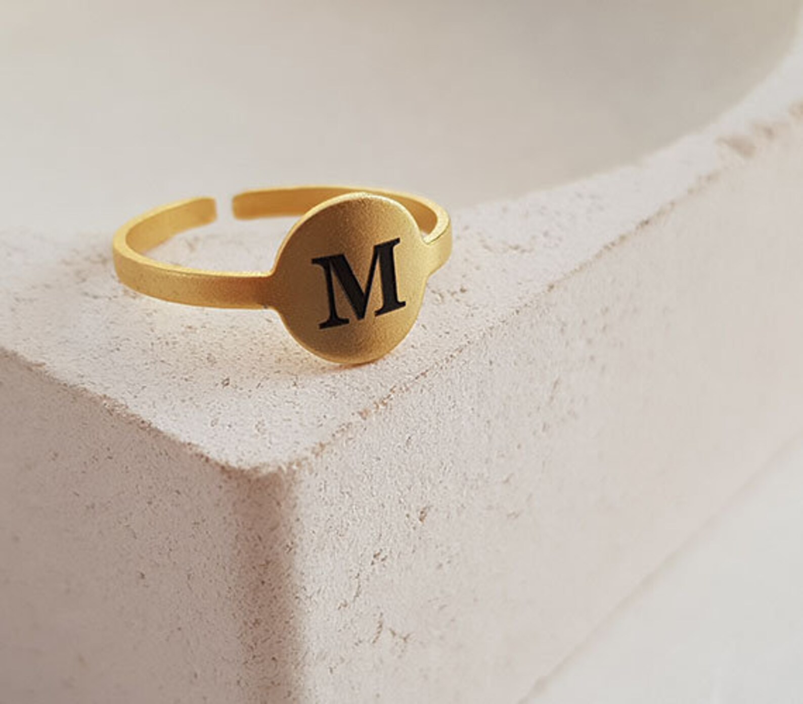 Custom Initial Ring Personalized Letter Ring Bridesmaid - Etsy Israel