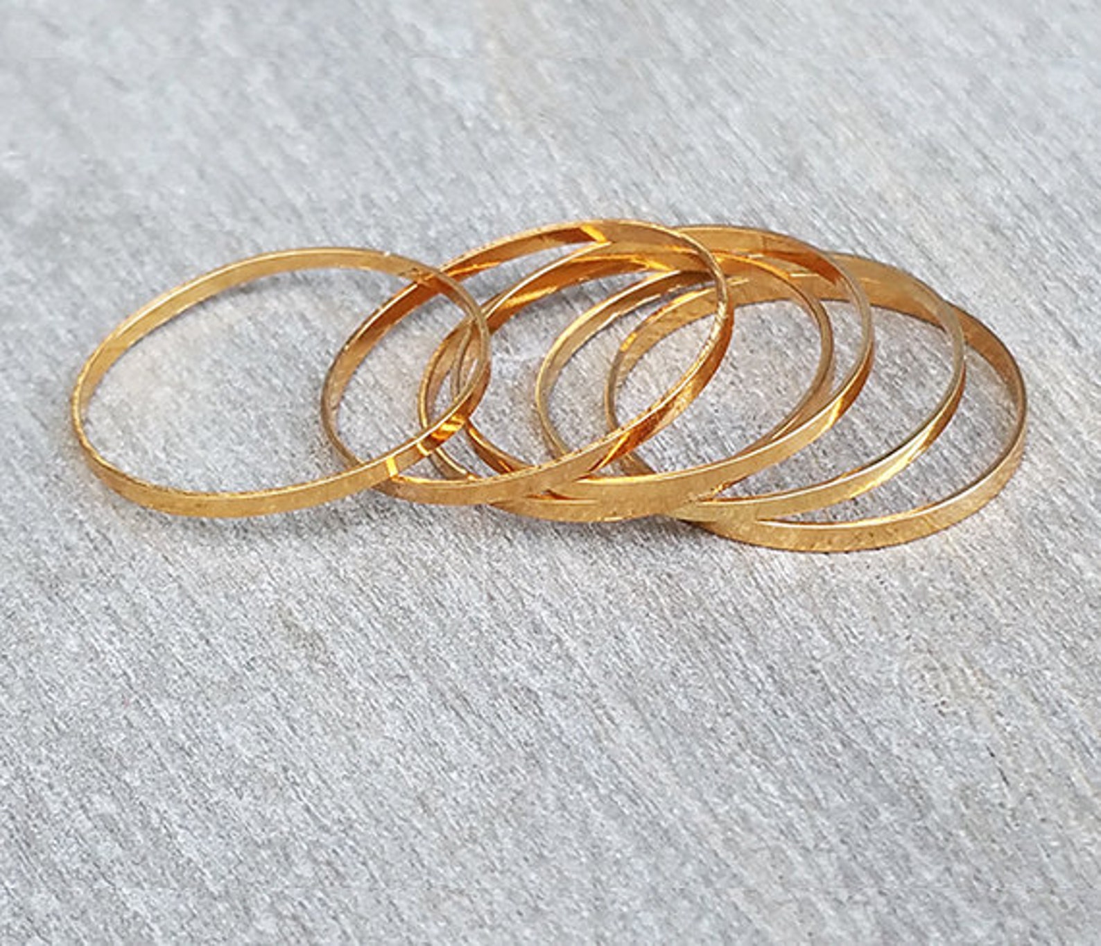 Gold Ring Stacking Rings Knuckle Rings Gold Shiny Bands - Etsy Israel