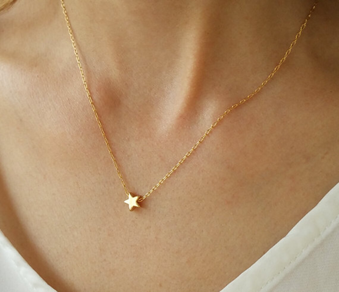 Tiny Star Necklace Goldfilled Star Necklace Star Pendant - Etsy