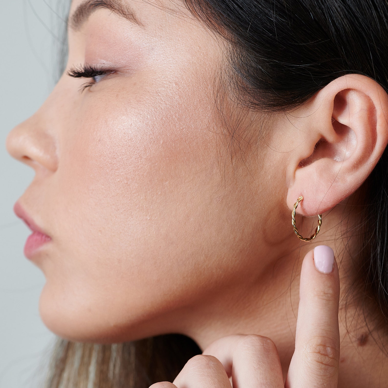 Silver Hoop Earrings Thin Post Earring 18mm Silver Hoops - Etsy