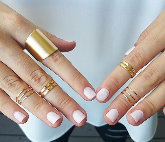 Set of 9 Gold Stacking Rings Gift for Her Fashion Jewelry | Etsy