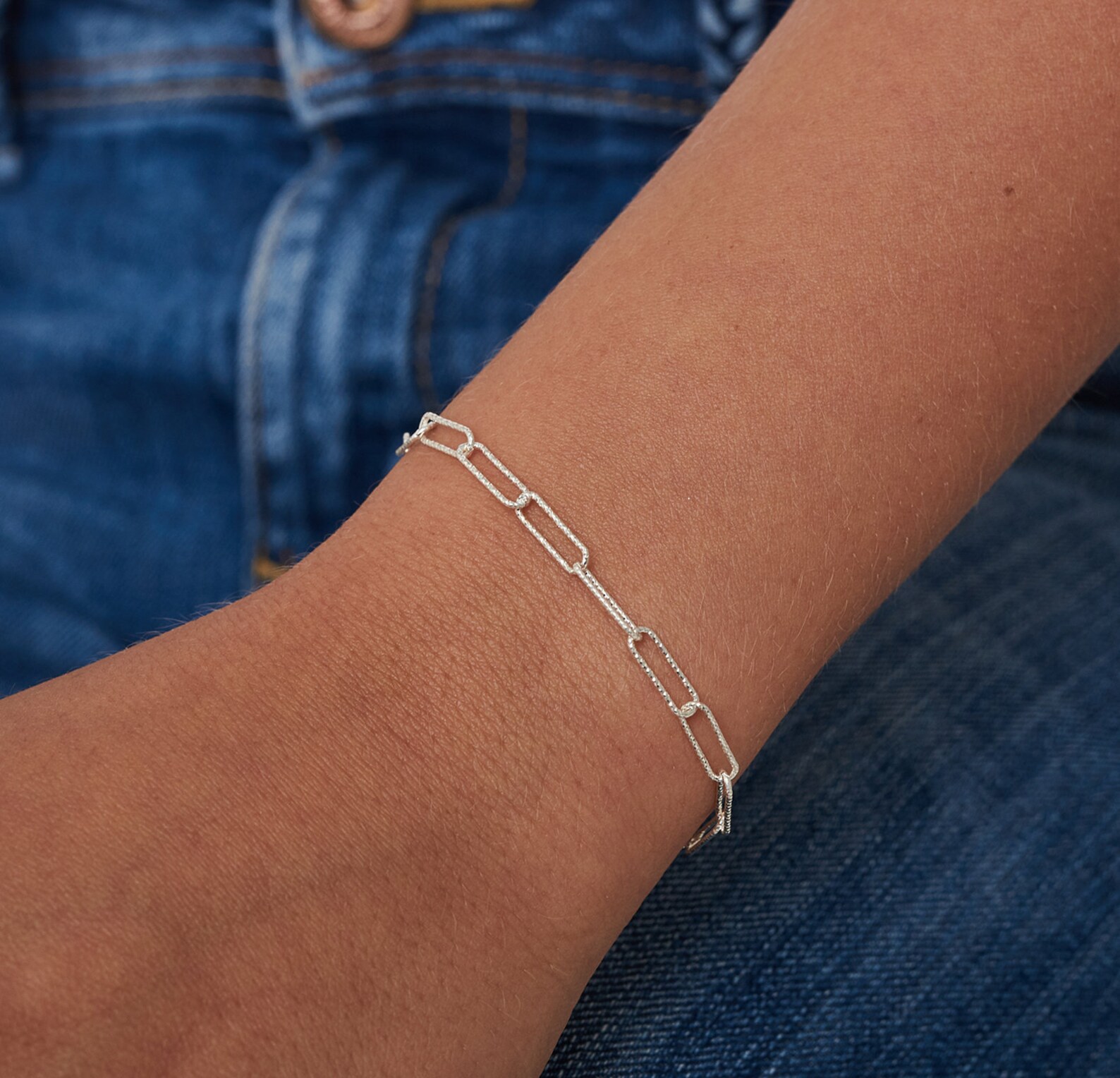 Silver Pave Bracelet Sterling Silver Chunky Chain Bracelet - Etsy