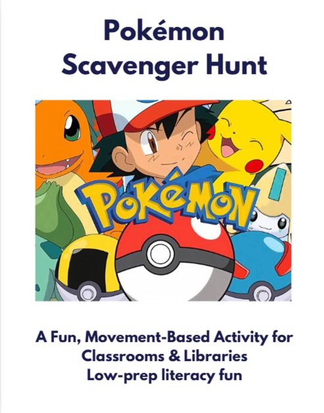 Pokémon Scavenger Hunt – Printable Classroom & Library Activity ...