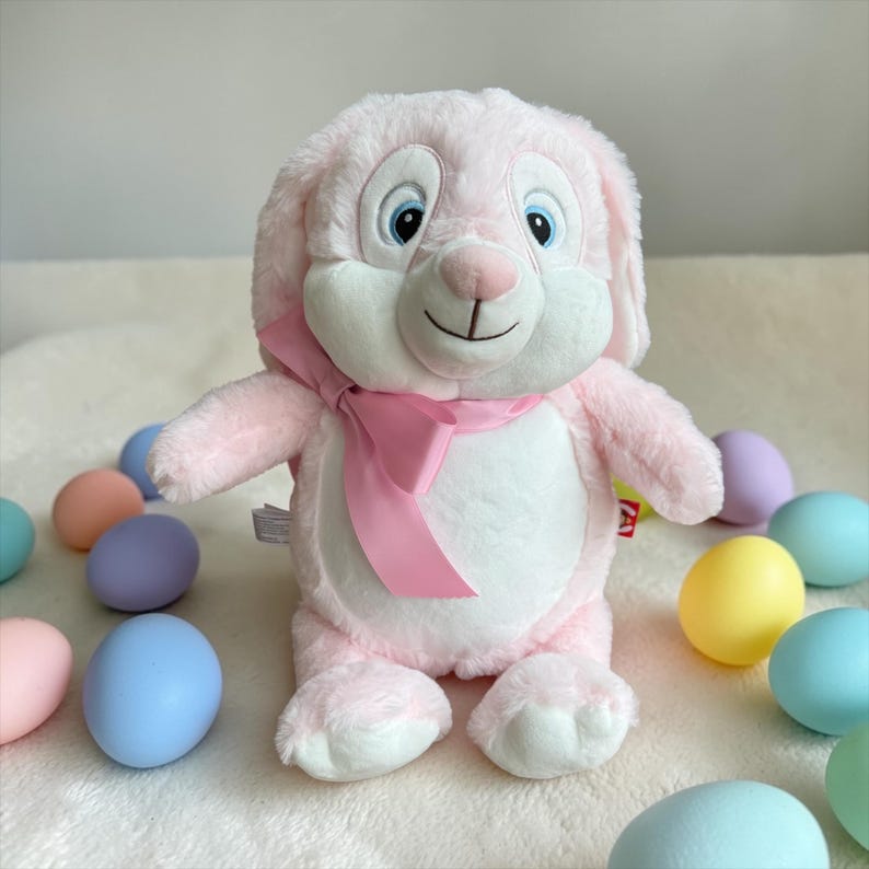 Plush Pink Bunny. Stuffed Animal, Stuffed Rabbit, Baby Keepsake - Etsy