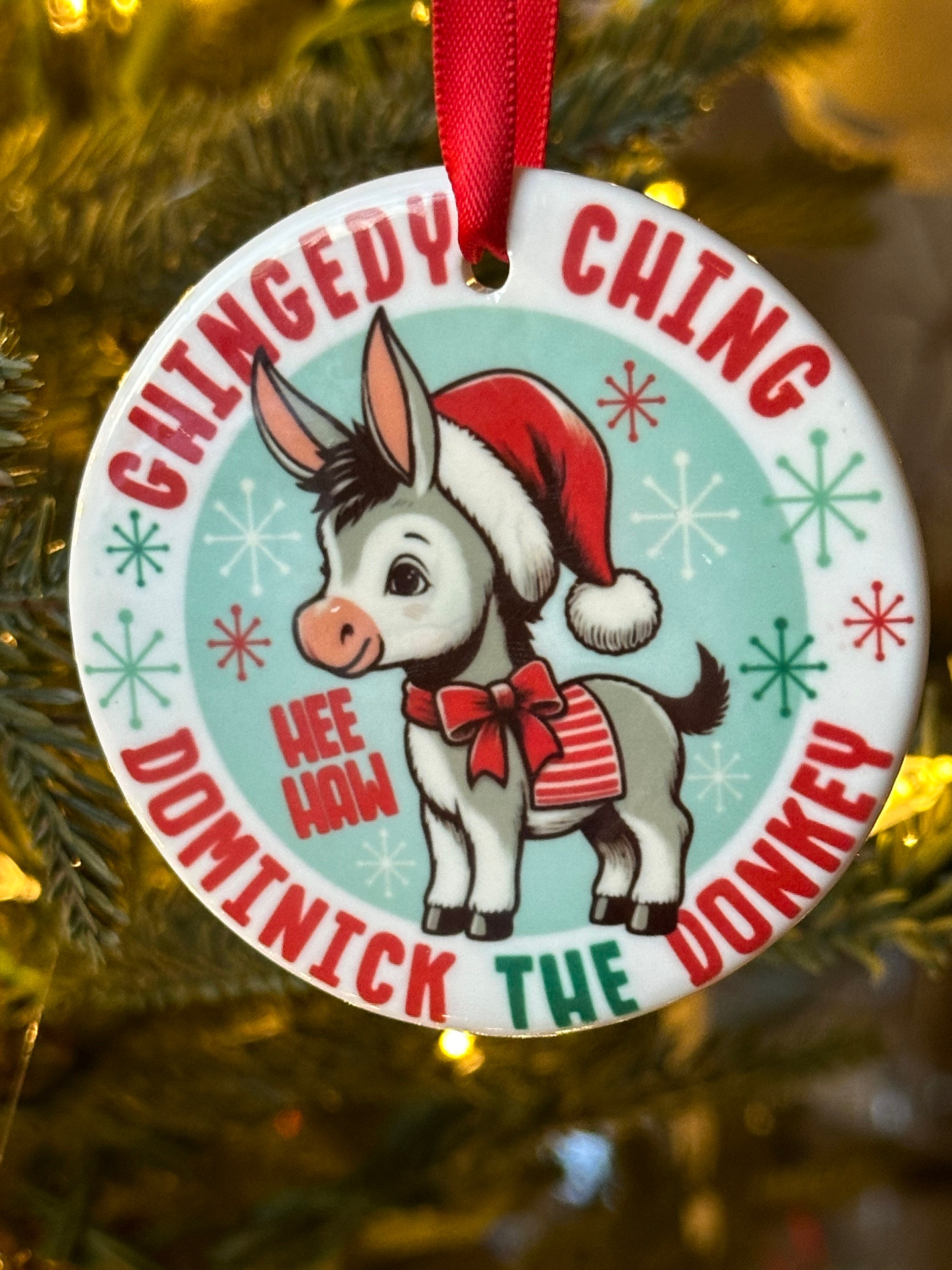 Dominick Donkey Italian Donkey Personalized Ornament Italian Christmas Song Hee Haw Christmas Italy Holiday Tradition Etsy