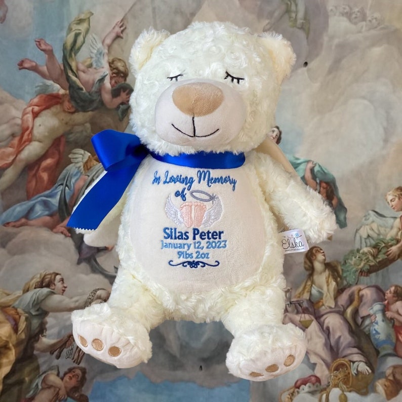 Personalized Memorial Stuffed Animal, Memory Bear, Loss Child, Infant ...