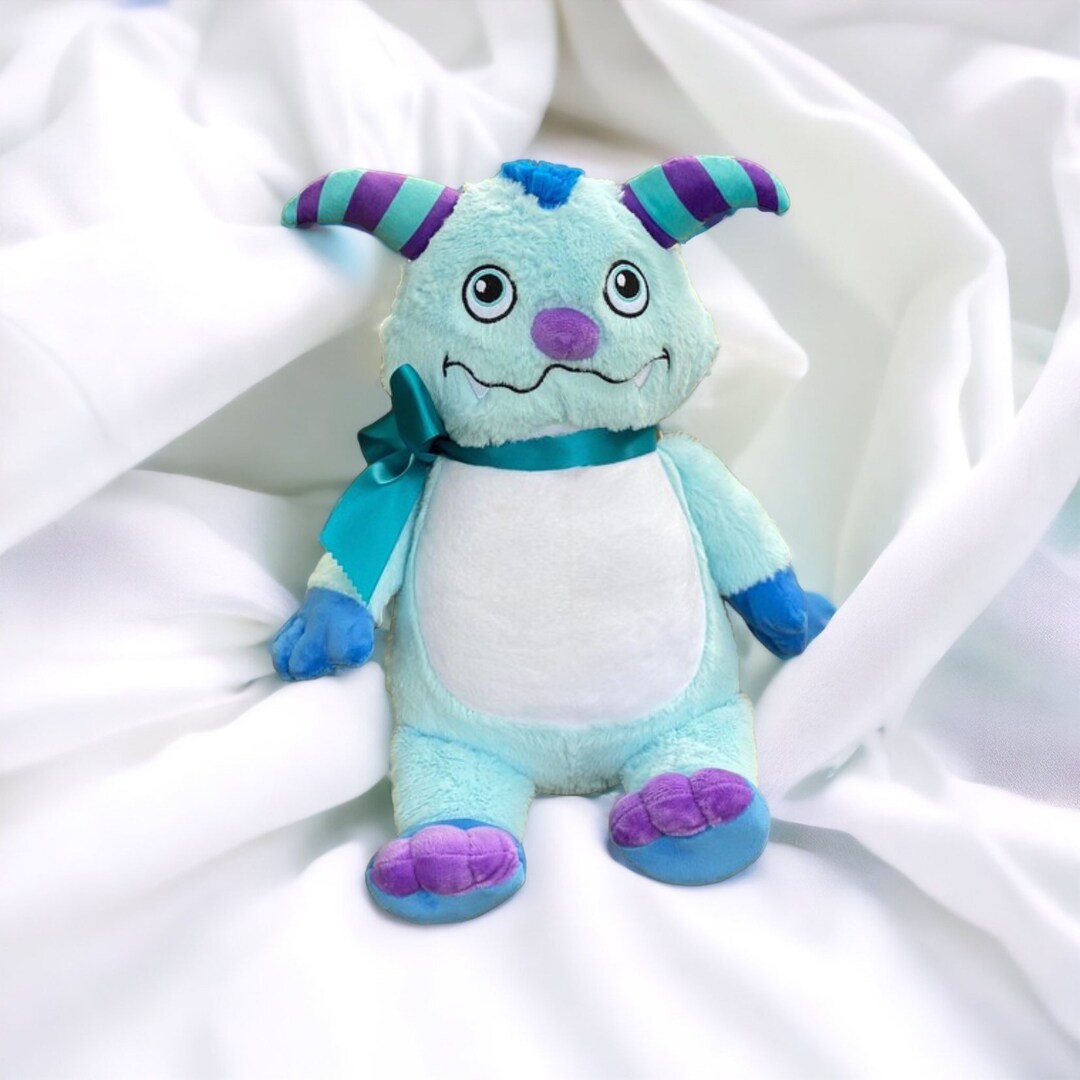 Plush Monster, Stuffed Monster Birth Announcement, Stuffed Animal ...