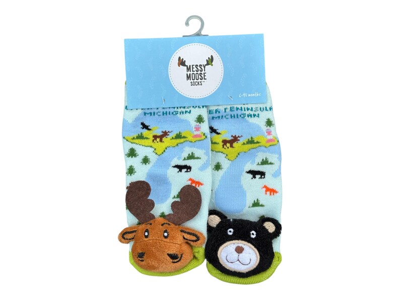 Funny Slippers Toddlers, Childs Gripper Socks, Messy Moose - Etsy