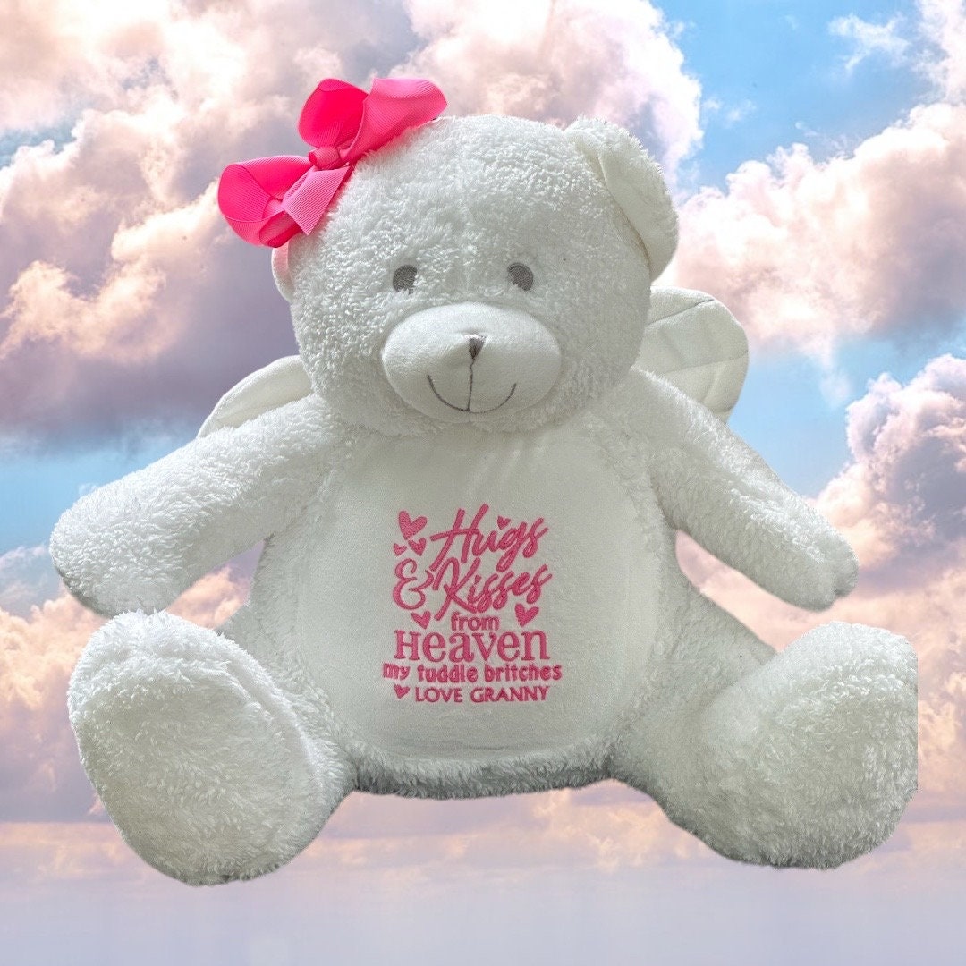 Personalized Embroidered Angel Loss Infant Plush Memory Bear Memorial ...