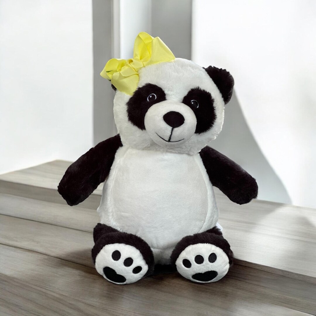 Birth Announcement Panda Plush: Embroidered Keepsake Gift, Little Elska ...