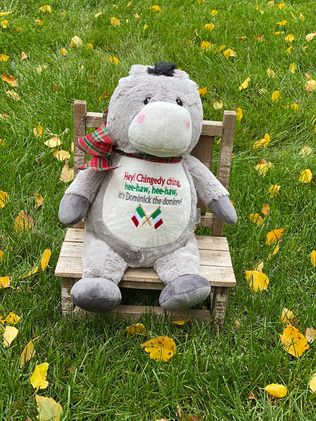 Peluche navideño de Dominick el burro: recuerdo navideño italiano con ...