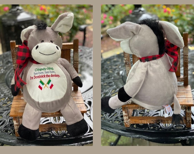Plush Dominick Donkey, Italian Donkey, Personalized Plush, Farmhouse ...