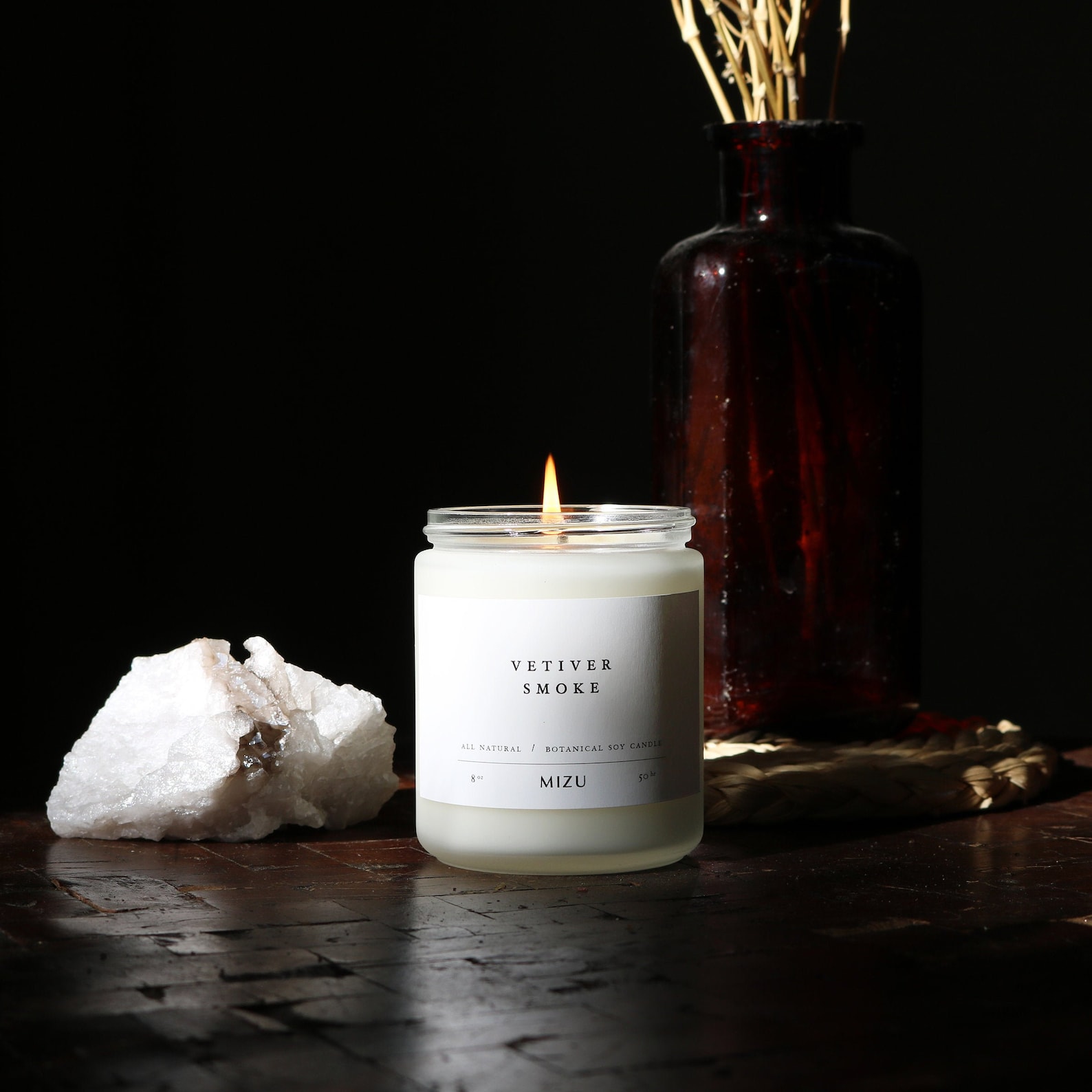 VETIVER SMOKE Essential Oil Candle | All Natural Modern Candle - Etsy