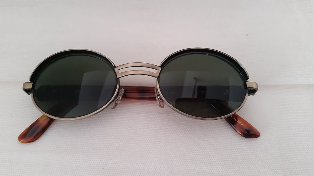 Vintage Bad Boy Small Oval Sunnies. Bad Boy Green Lenses Oval Shades ...