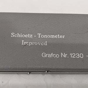 Schioetz Tonometer Improved Grafco NR. 1230 10 Vintage Ophthalmologists ...