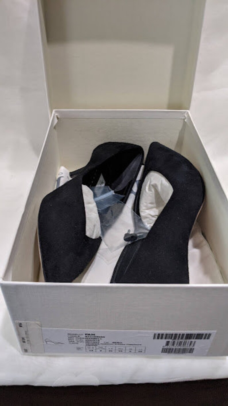 Max Mara Black Suede Short Heel Pumps. 2 Inch Kitty Heel. Now on SALE ...