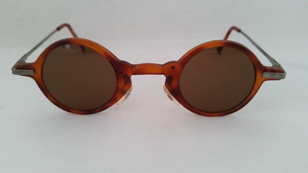 Vintage Small Round Plastic Retro Sunglasses Tortoise, Small Retro ...