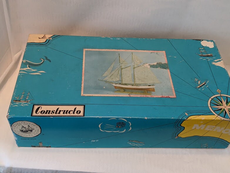 Vintage Pilot Boat Wood Model Ship. Ship Wooden Model Kit Made in Spain ...