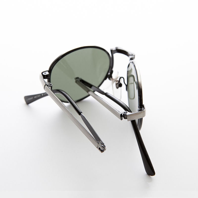 Vintage Retro Round Folding Sunglasses. Folding Sunglasses with Case ...